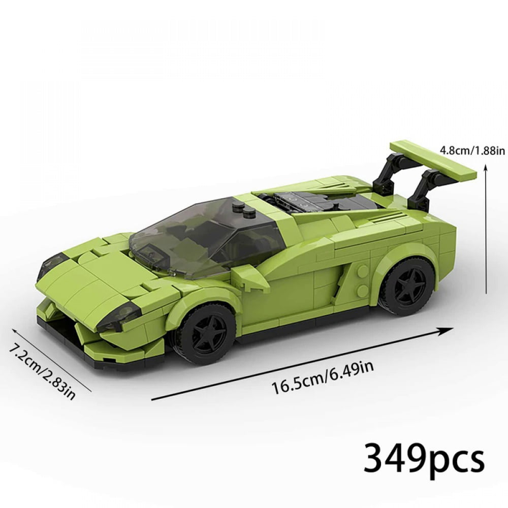 Technic Building Blocks Green MOC Racing Sports Collectable Model Car ...