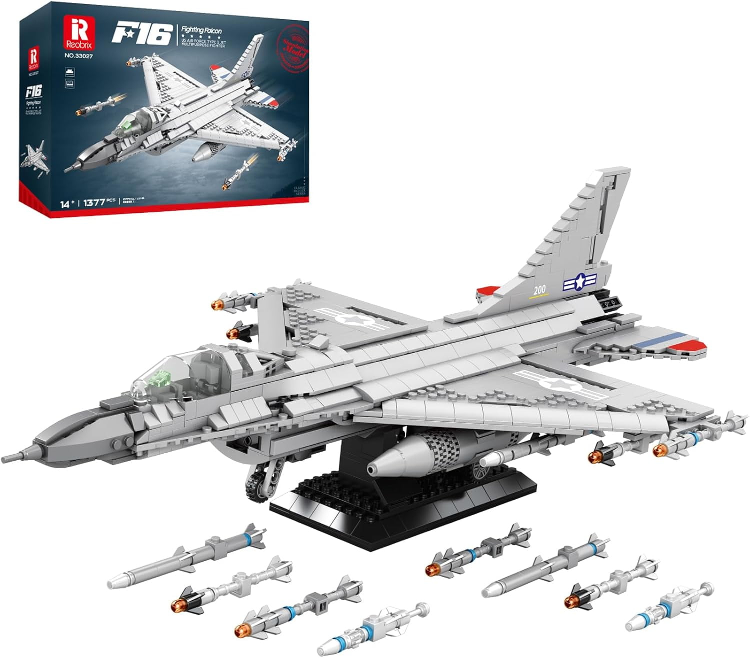F-16 Fighter Jet Building Sets,Military Fighter Display Model,Air Force ...