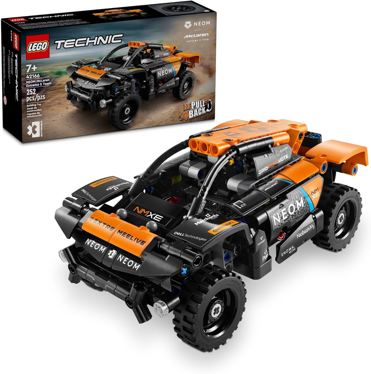 Technic NEOM McLaren Exeme E Race Car, Off-Road Pull Back Car for ...