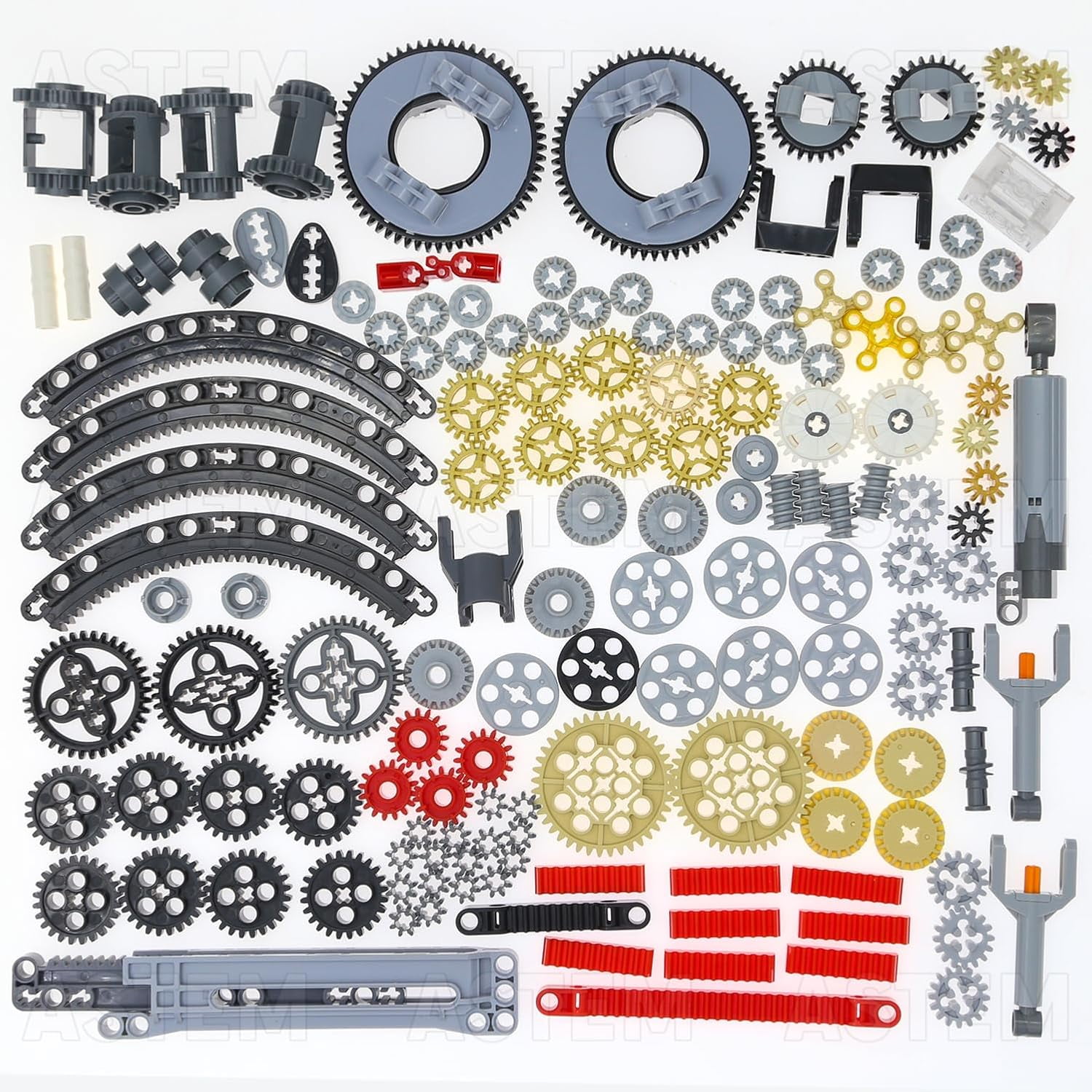 Technic Parts Group EV3 Replacement Building Block Parts Regular-sized mechanical parts include ...