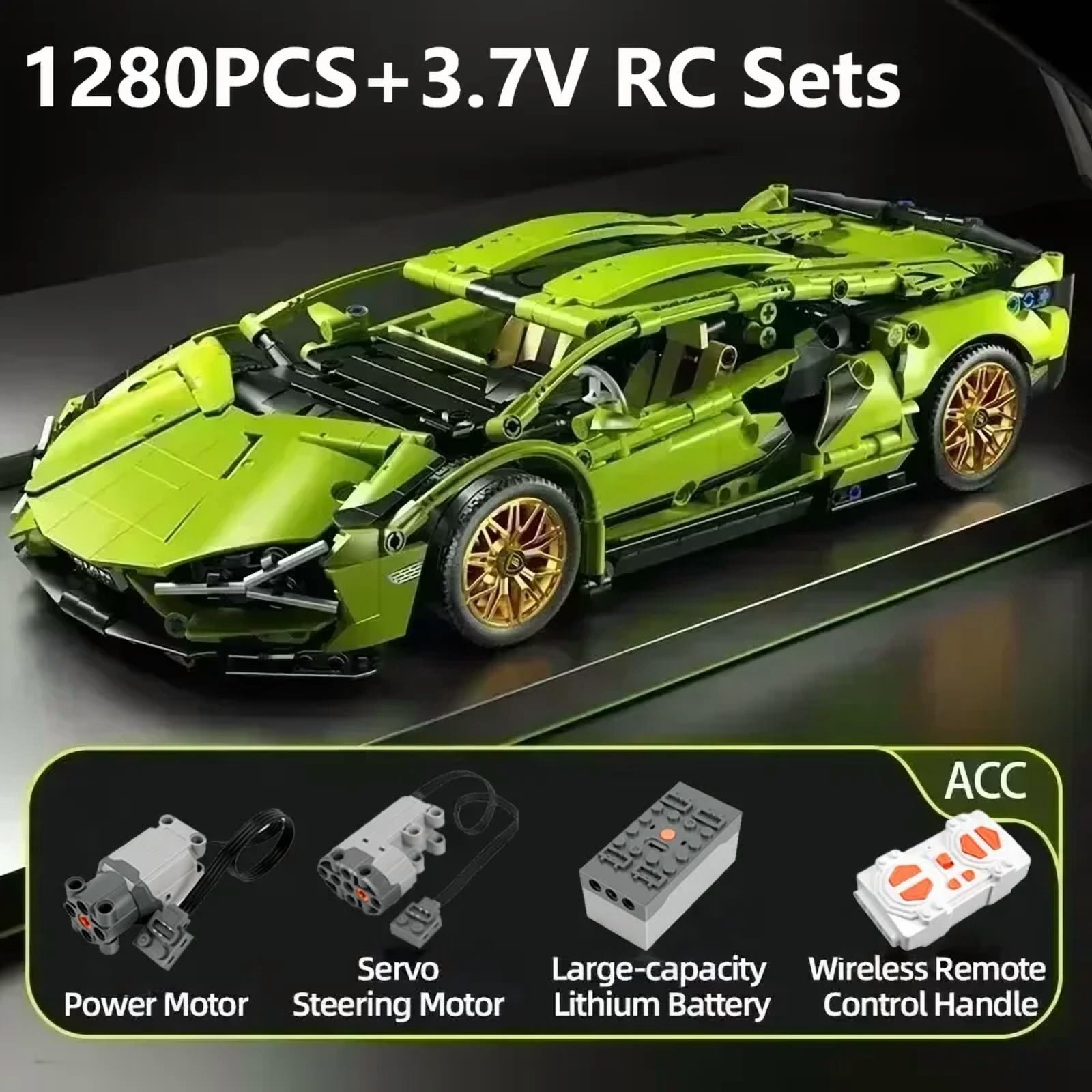 Technical 1314Pcs RC Race Car Building Block Set Remote Control Motor ...