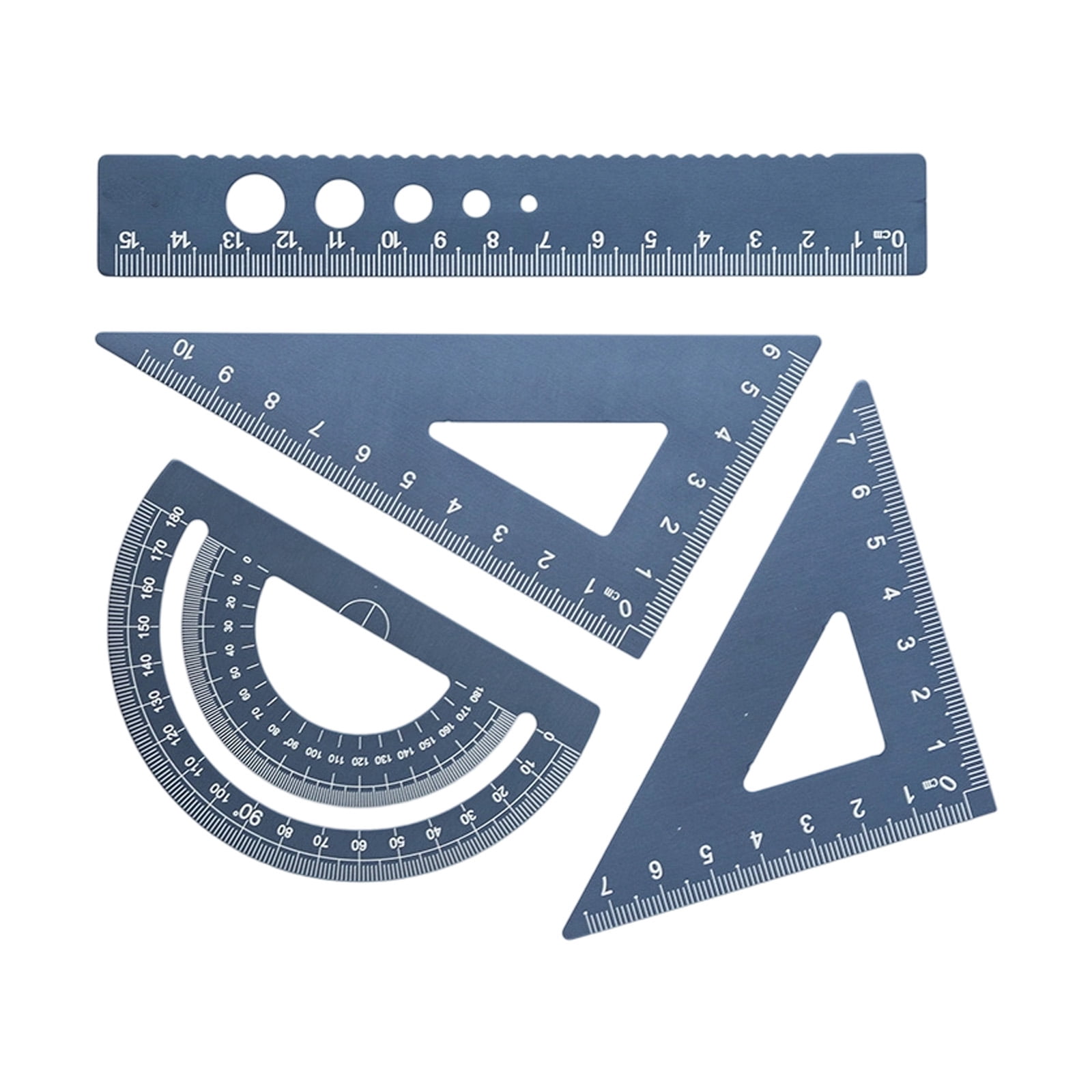 Technical Grade Aluminum Rulers Set 4 Measuring Tool for Architects and ...