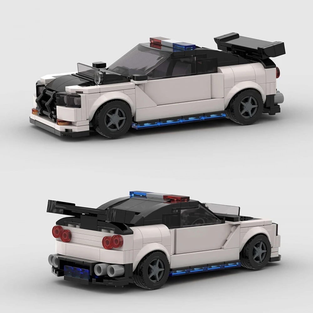 Technical Police Van Moc R34 GTR City Speed Champion Sports Car SWAT ...