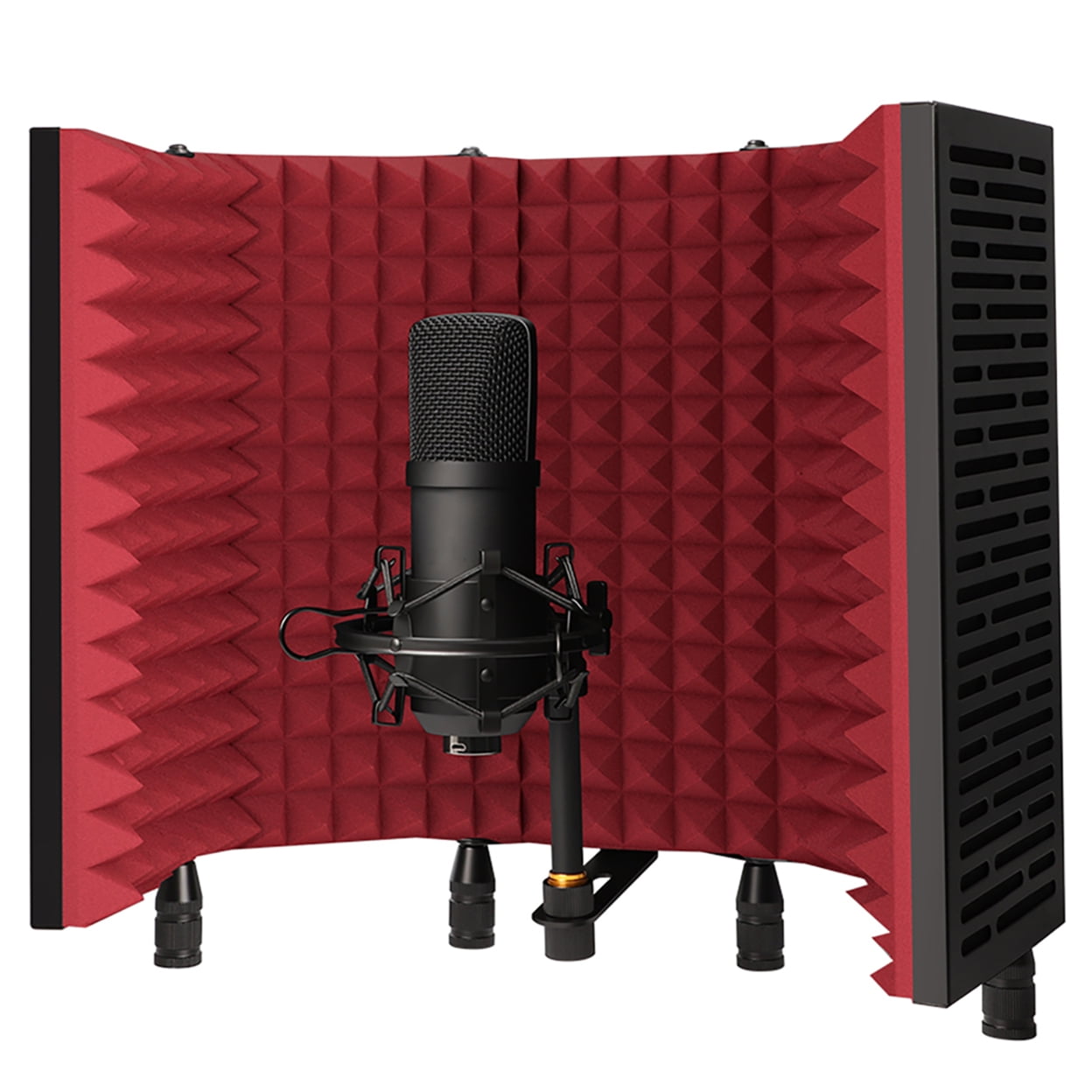 Technical Pro 5-Panel Microphone Isolation Shield Portable Acoustic ...