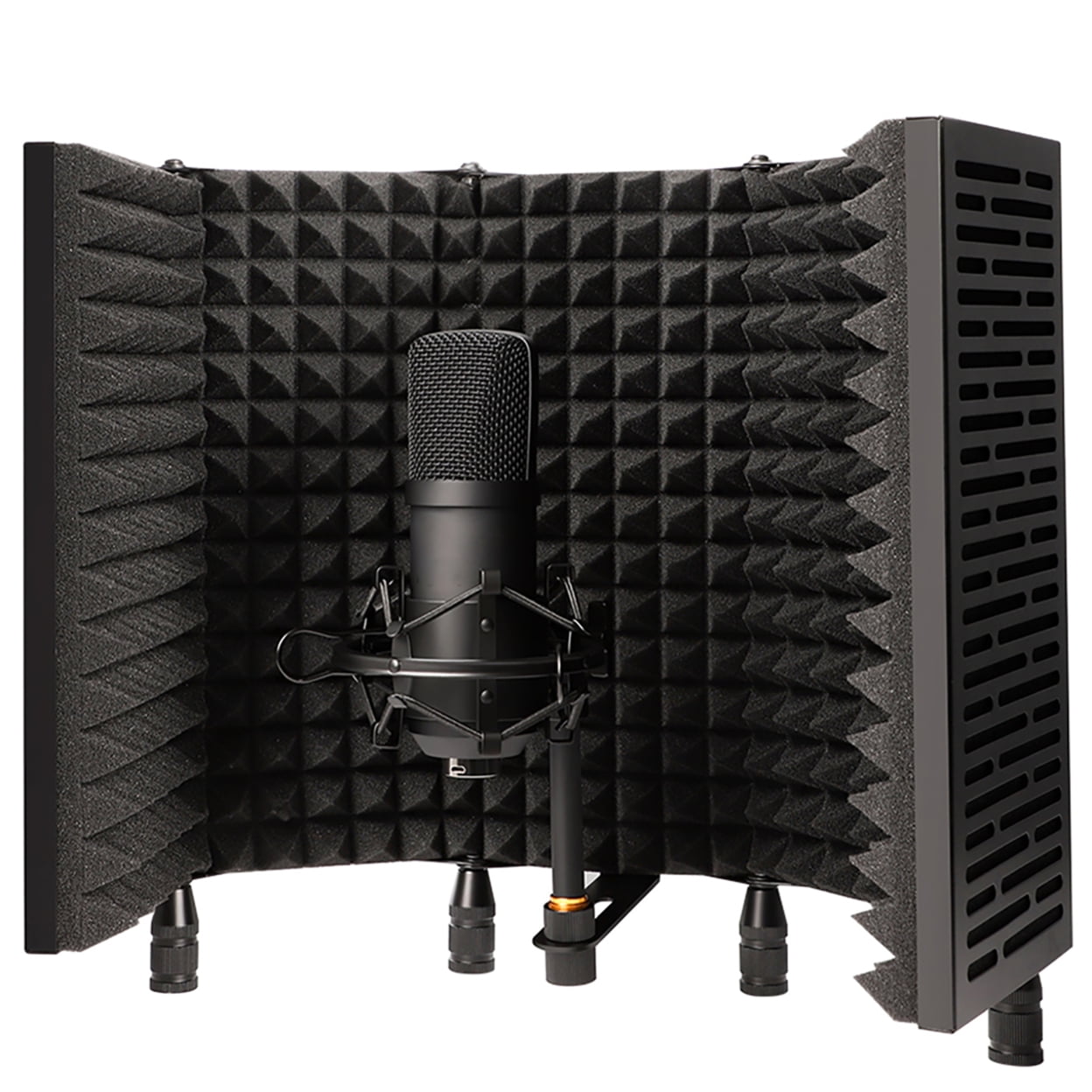 Technical Pro 5-Panel Professional Vocal Microphone Isolation Shield ...