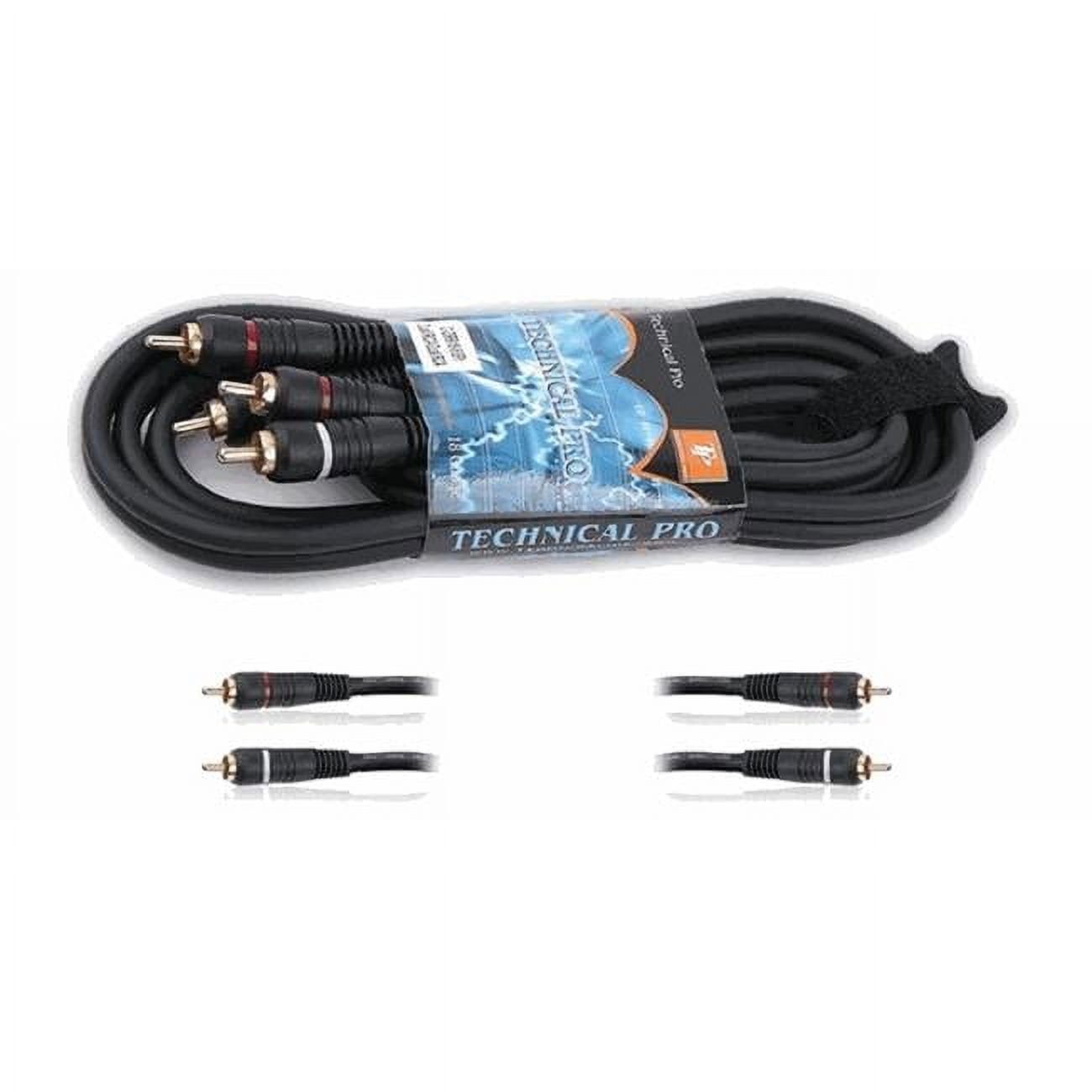 Technical Pro Dual .25 in. to Dual .25 in. Audio Cables 6 feet ...