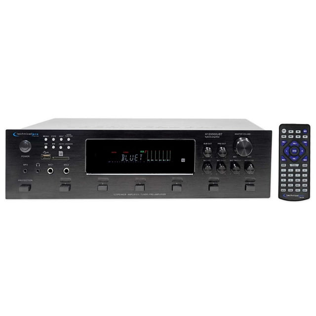 Technical Pro Home Stereo Power Theater Amp, 6000W Peak, Bluetooth ...