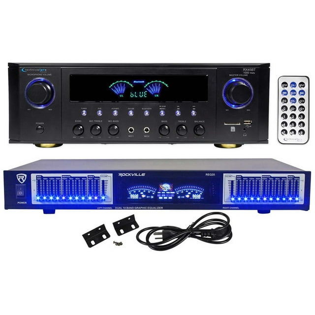 Technical Pro RX45BT Home Theater Stereo Sound Amplifier, Bluetooth USB ...
