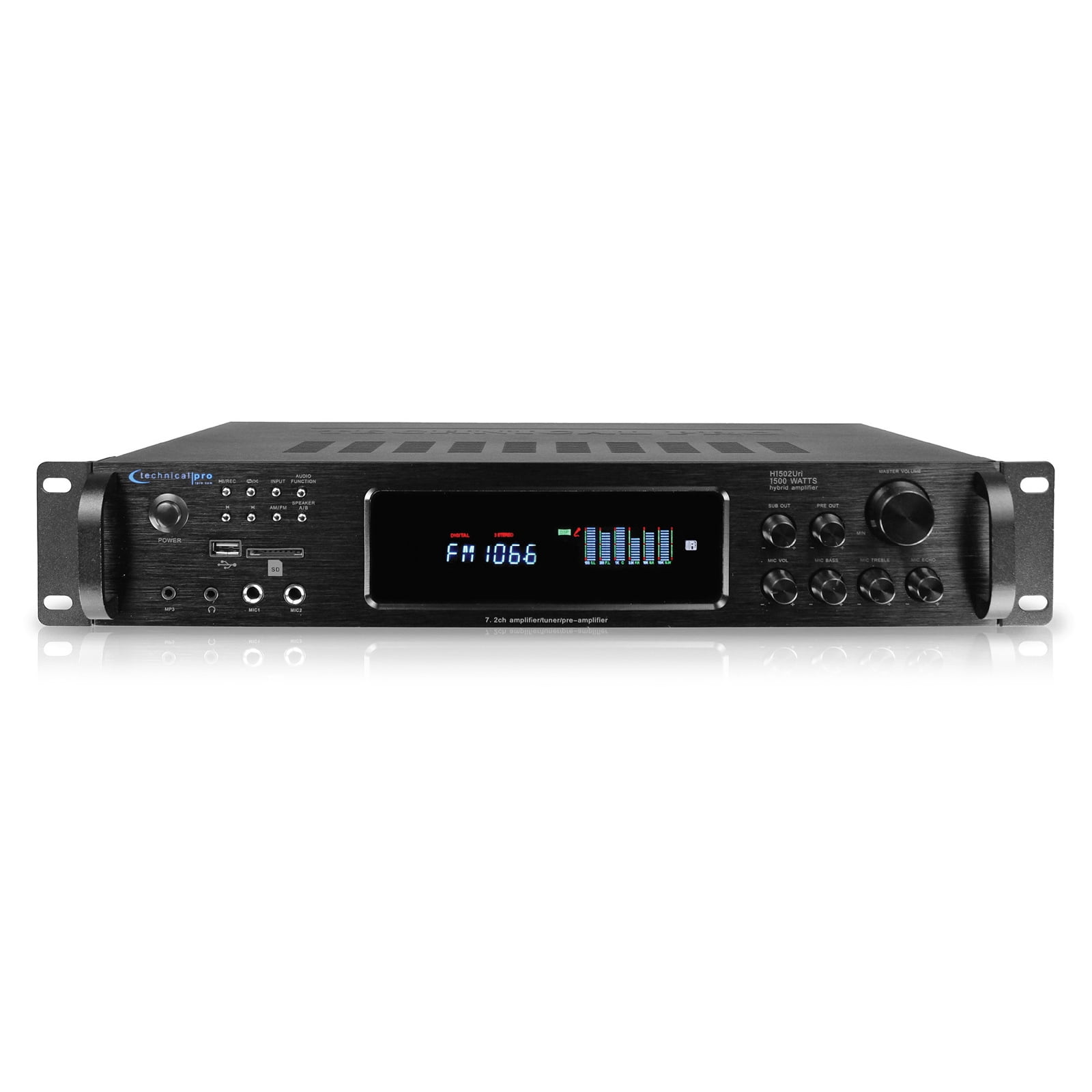 Technical Pro Hybrid Amplifier / Preamp/ Tuner with USB / SD Card & BT ...