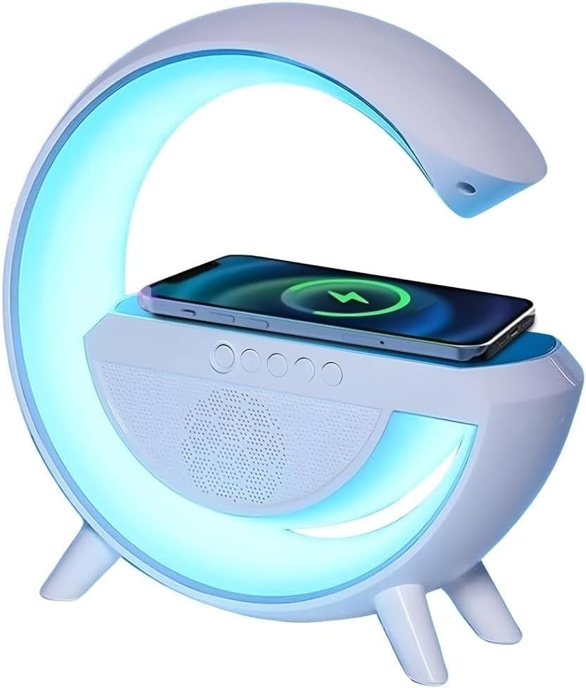 Technical Pro LED Table Lamp with Wireless Charger | 3-in-1 Night Light w/Bluetooth Speaker ...