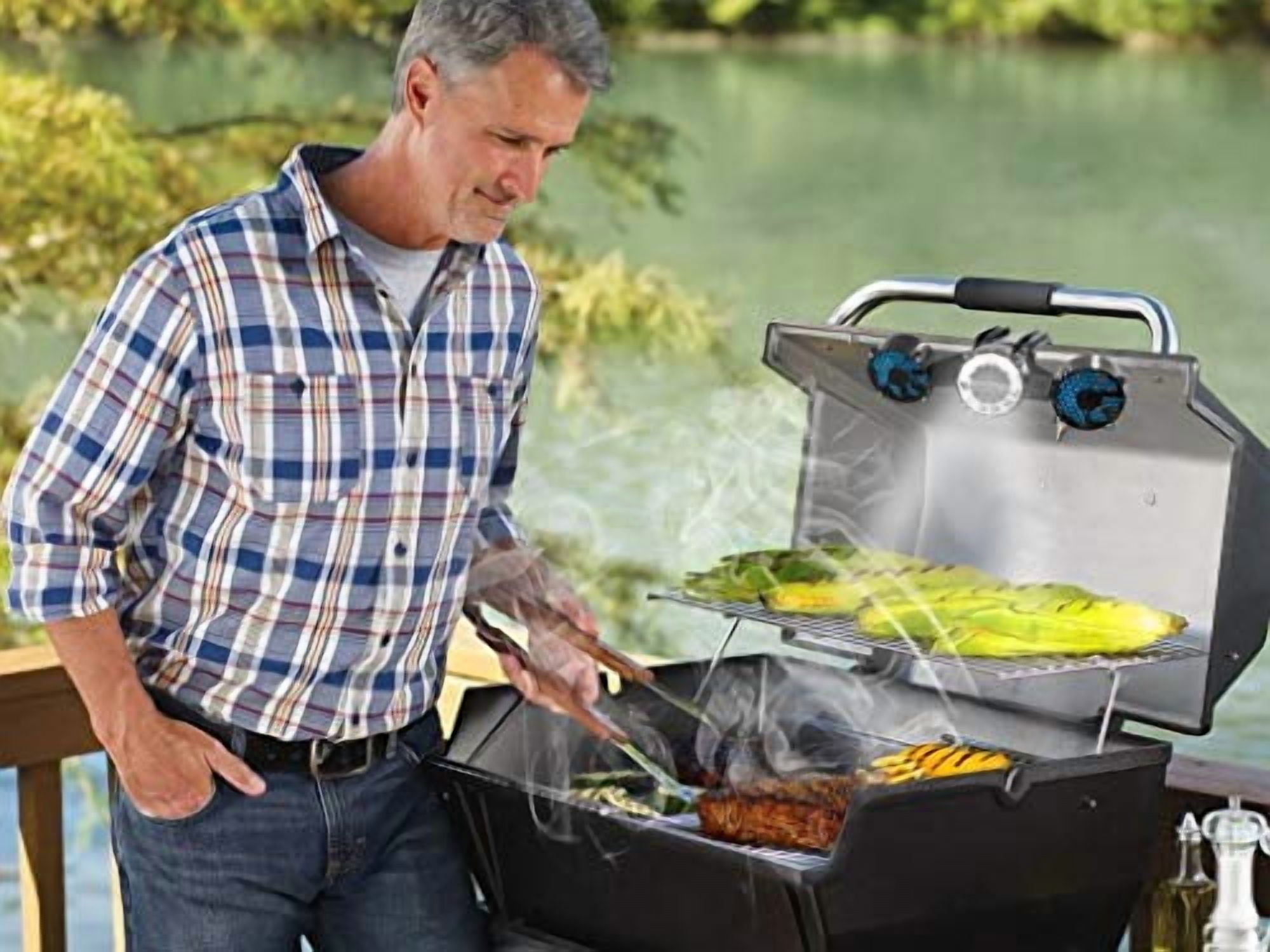 Technical Pro OFBBQ Barbecue Grill LIght and Fan Equipped With 12 LED ...