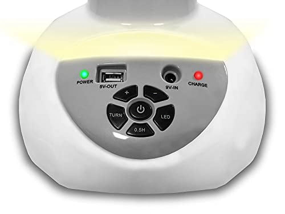 Technical Pro Portable 12" Rechargeable Oscillating Tabletop Fan with 9 ...