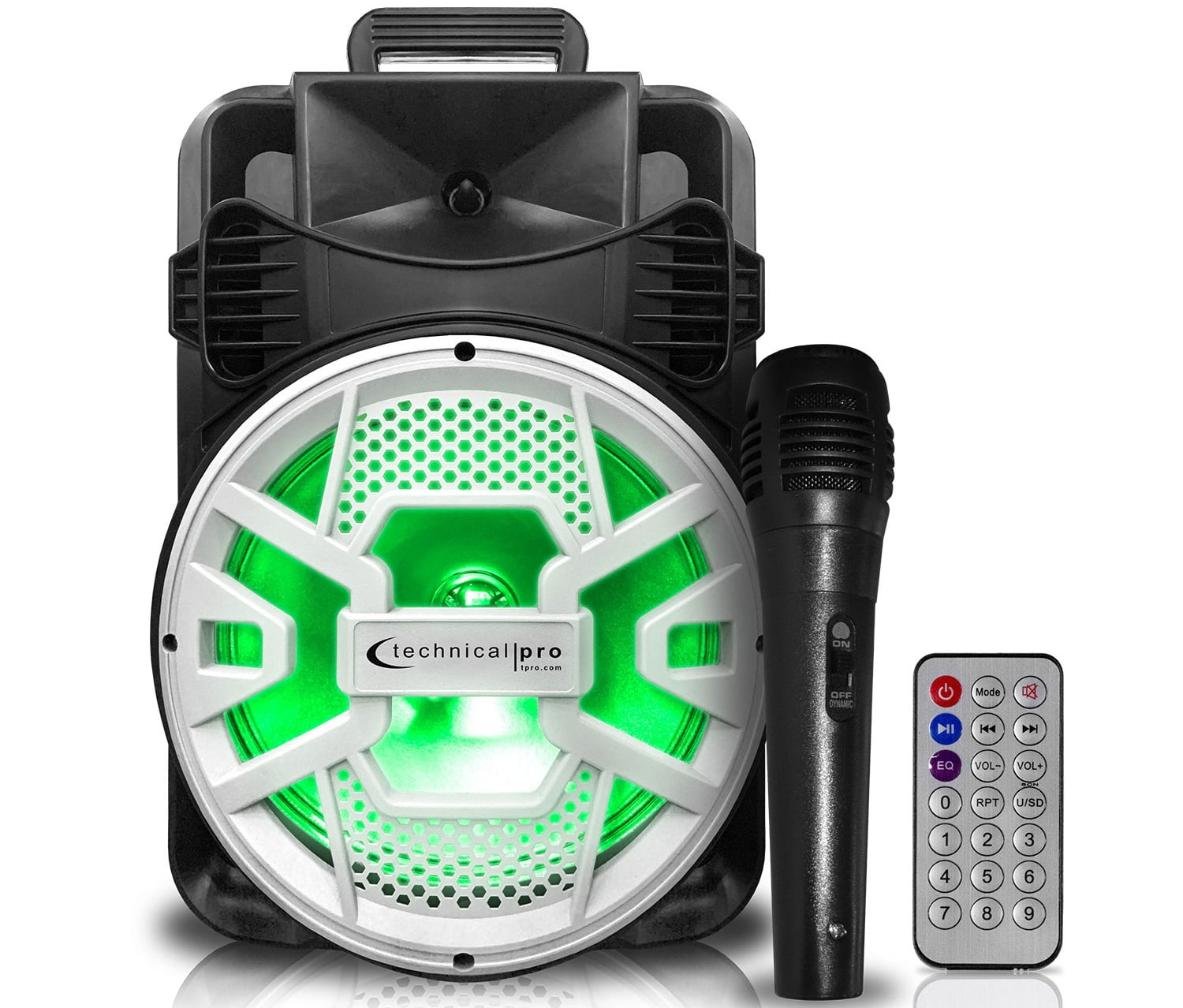 Technical Pro Portable Bluetooth Speaker, Black, TPSPARK12S - Walmart.com