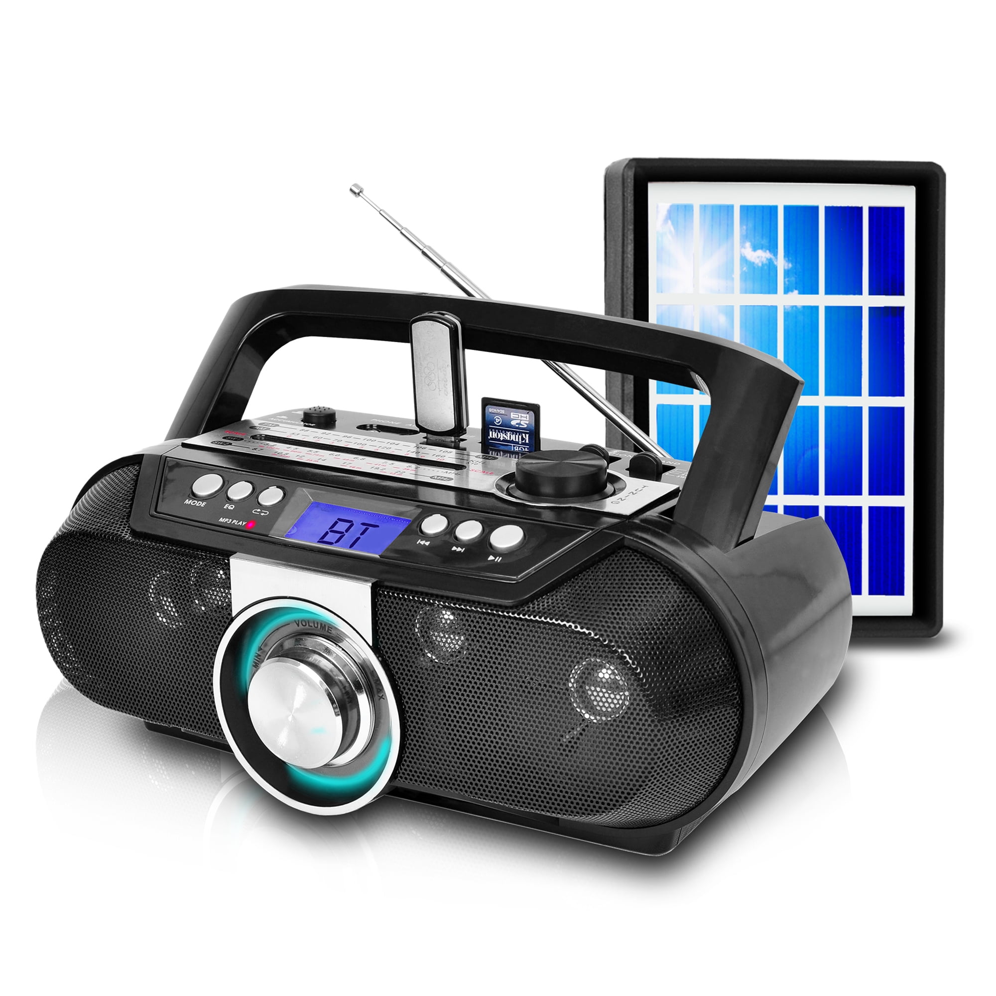 Technical Pro Portable Rechargeable Bluetooth Solar Powered Speaker w ...