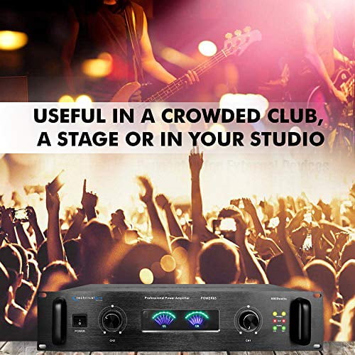 Technical Pro Professional Portable PA System, 2 Channel Digital Stereo ...