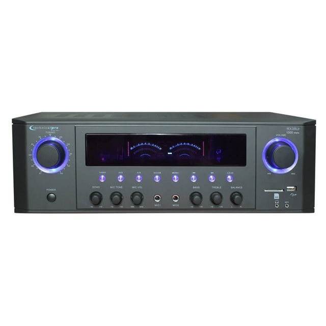 Technical Pro RX38UR Professional Stereo Receiver Amplifier - Home Entertainment with Subwoofer ...
