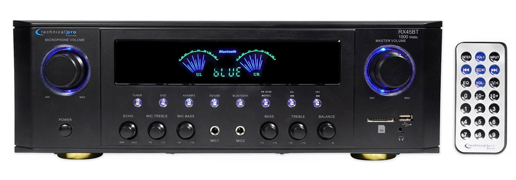 Technical Pro RX41BT Hybrid Professional Amplifier Receiver w/Bluetooth ...