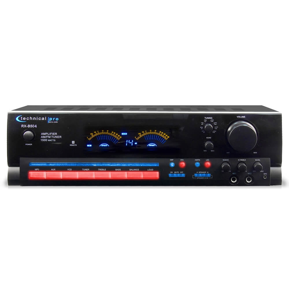 Technical Pro RX504 1500W 2 Ch Digital Spectrum Audio Receiver ...