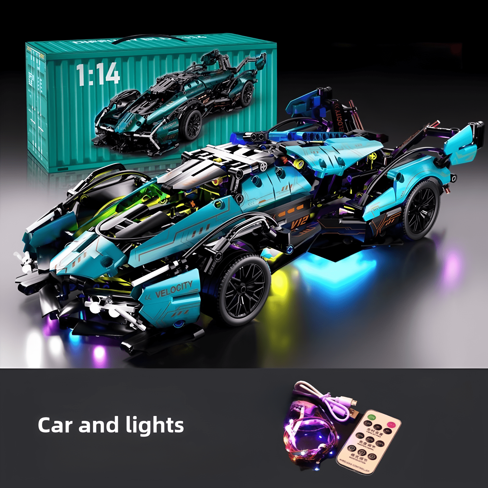 Technical Racing Sport Car Model Building Blocks technic adults 1:14 ...