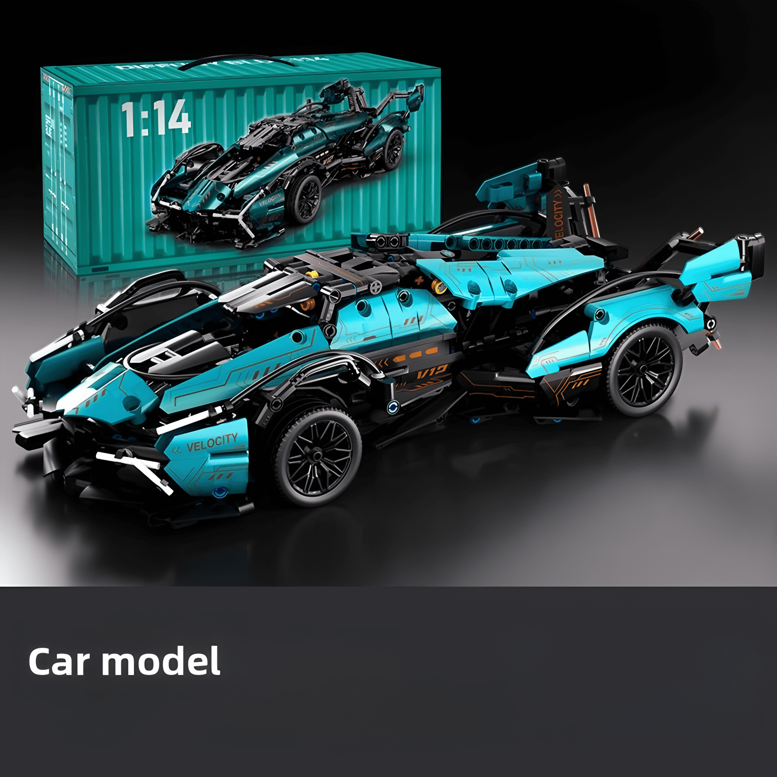 Technical Racing Sport Car Model Building Blocks technic adults 1:14 ...
