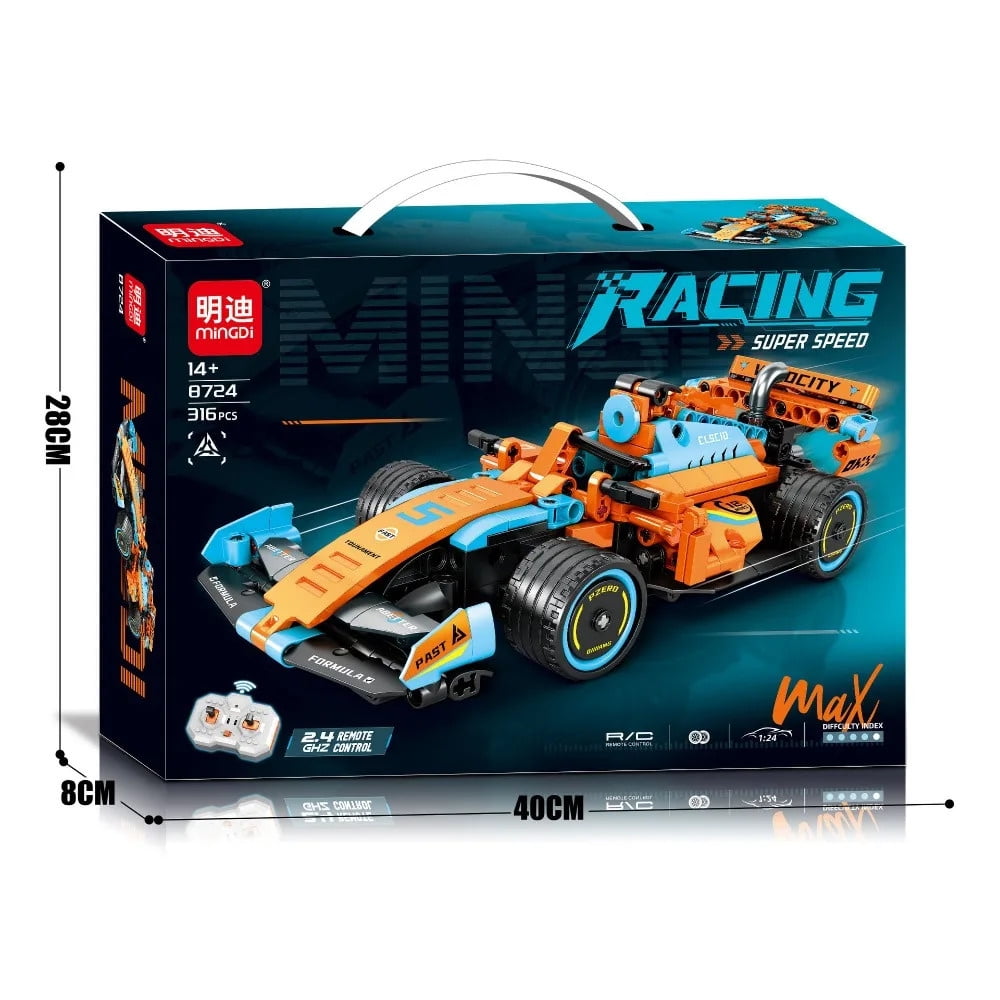 Technical Remote Control F1 Formula Sport Car Building Blocks Power Racing Supercar Bricks Mode ...