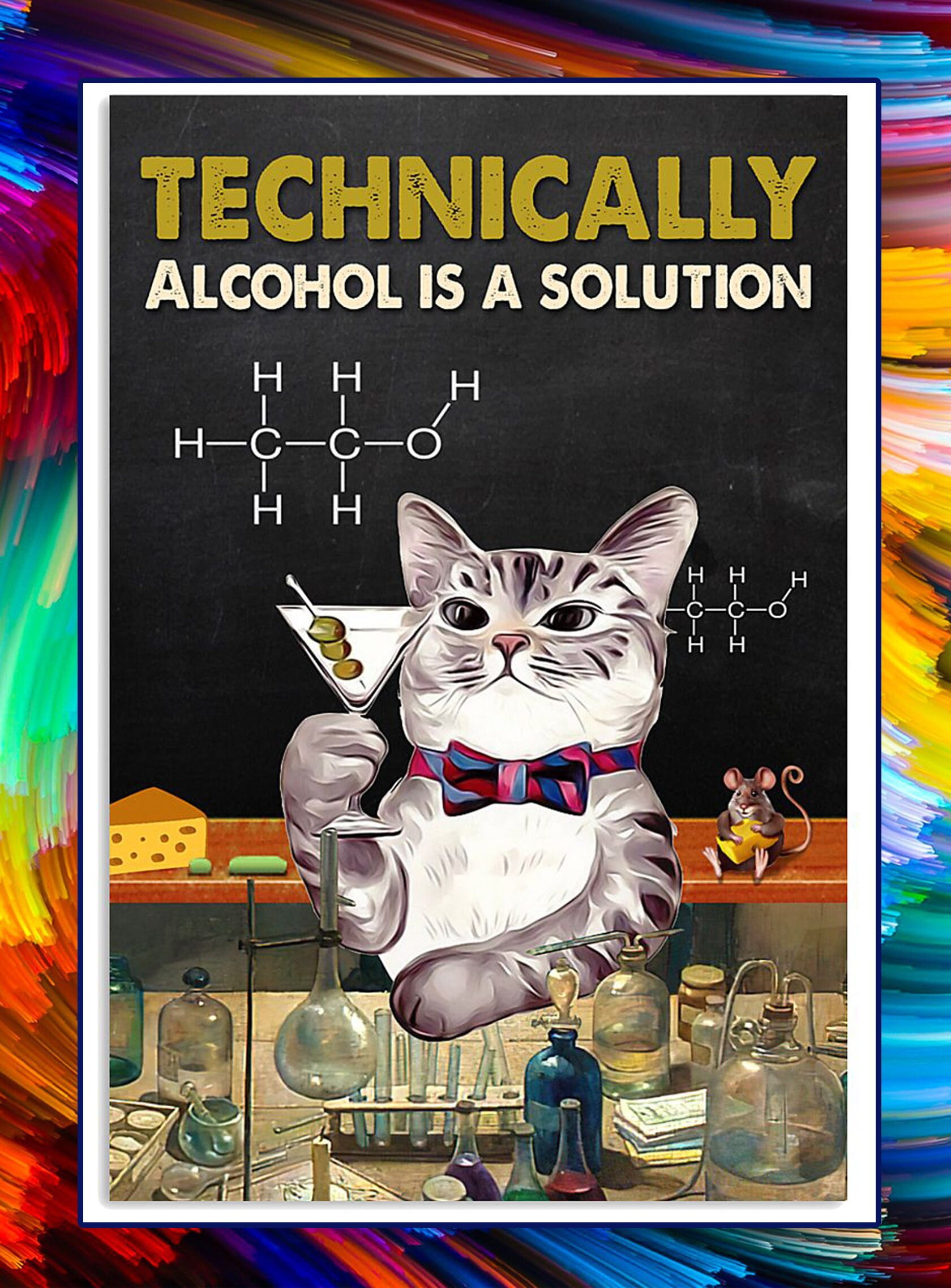 Technically alcohol is a solution poster,Bedroom, bathroom, kitchen ...