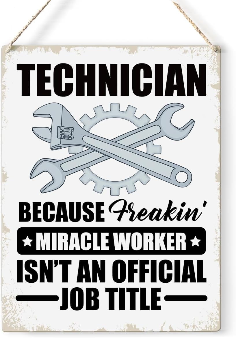 Technician Quote Wood Sign Technician Worker Wooden Signs Rustic ...