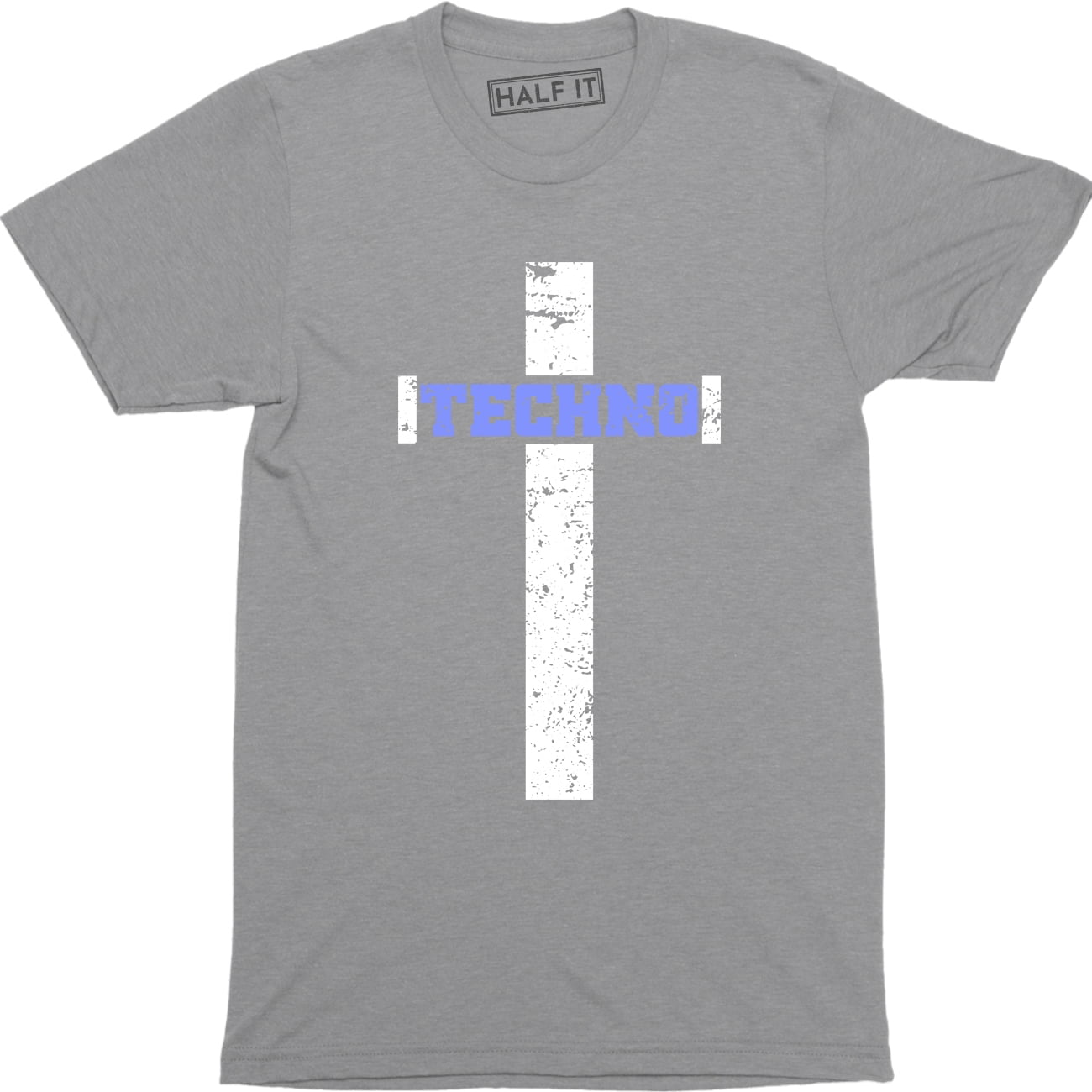 Techno Jesus Cross Religion Festival Dj Rave Music Lover Men's T-Shirt ...