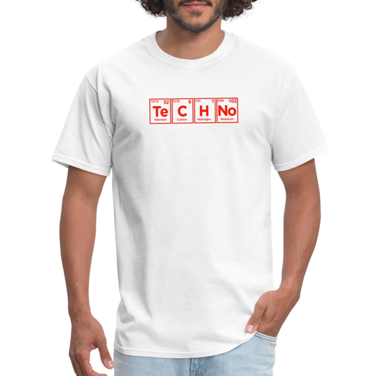 Techno Periodic Table Chemical Element Edm Red Unisex Men's Classic T ...