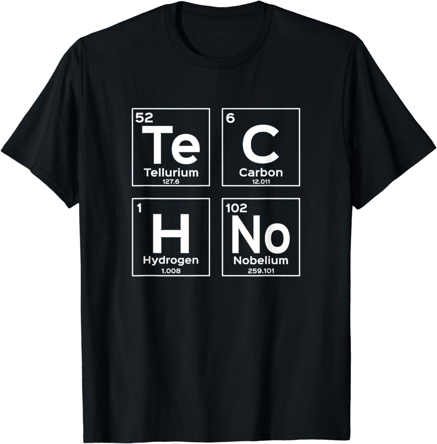 Techno Periodic Table Dance Music T-Shirt - Walmart.com