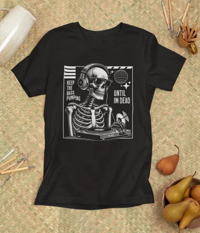 Techno T-Shirt - Until Dead, Music Fans, Rave, Party Festivals, DJ ...