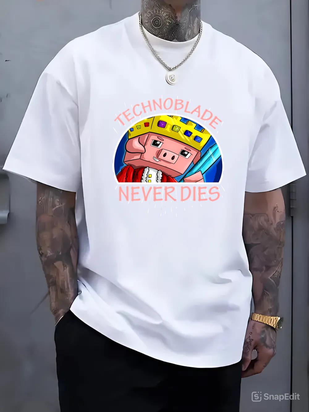 Technoblade Never Dies Tribute Iconic Minecraft Legend YouTuber Gamer ...