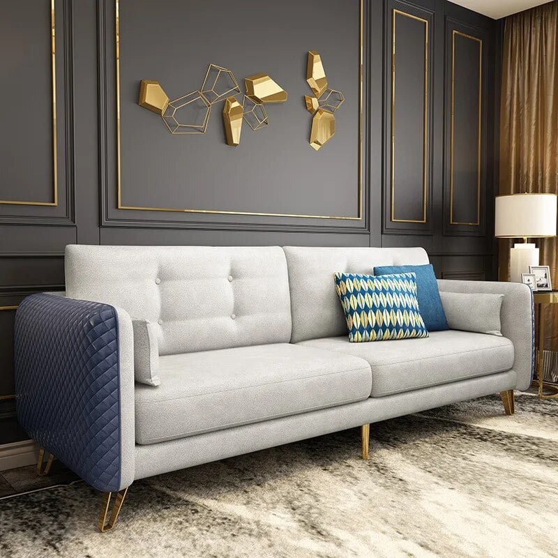 Technology Fabric Sofa Simple Small Apartment Living Room Apartment ...