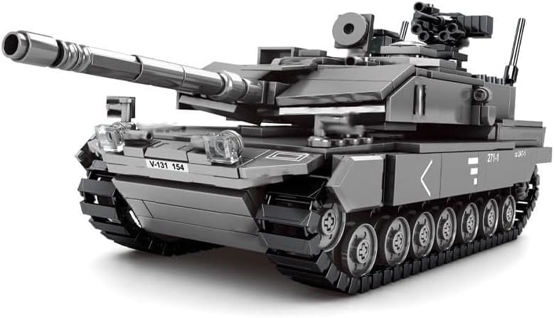 Technology Tank Building Block Set with 4 Soldier Minifigures, 898Pcs ...