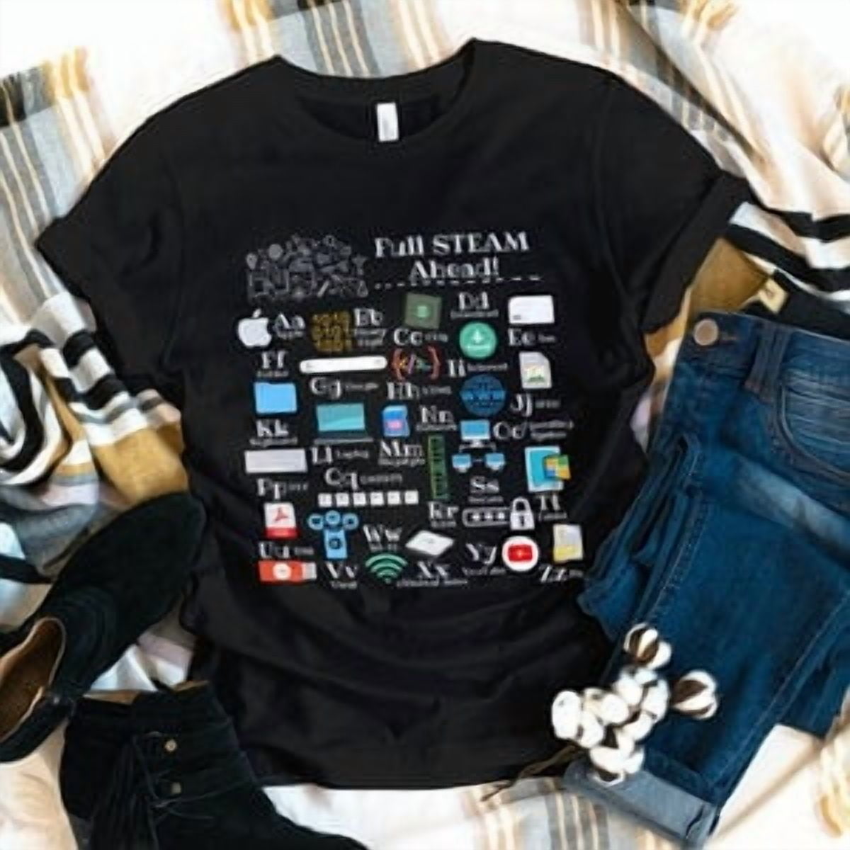 Technology Teacher Alphabet Shirt, Steam Classroom Teacher Shirt ...