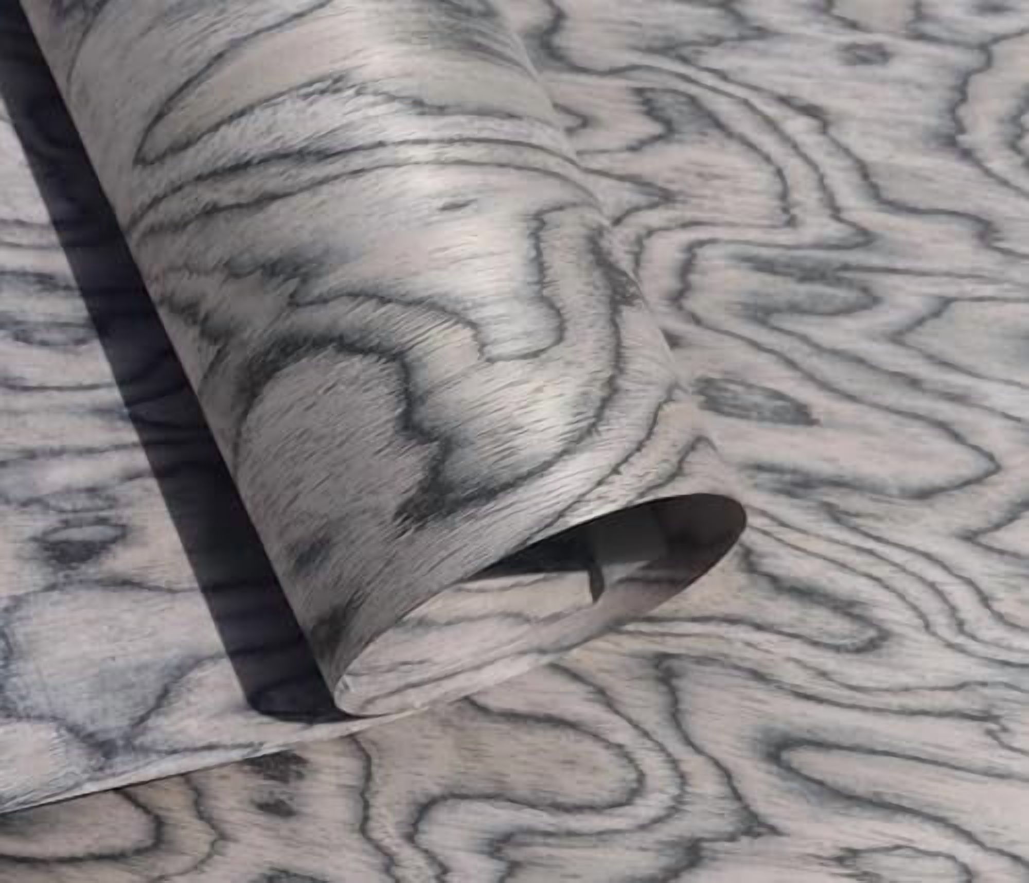 Technology Wood Gray Cloud Grain Wood Veneer 98x20.8inch(2.5x0.53meter ...