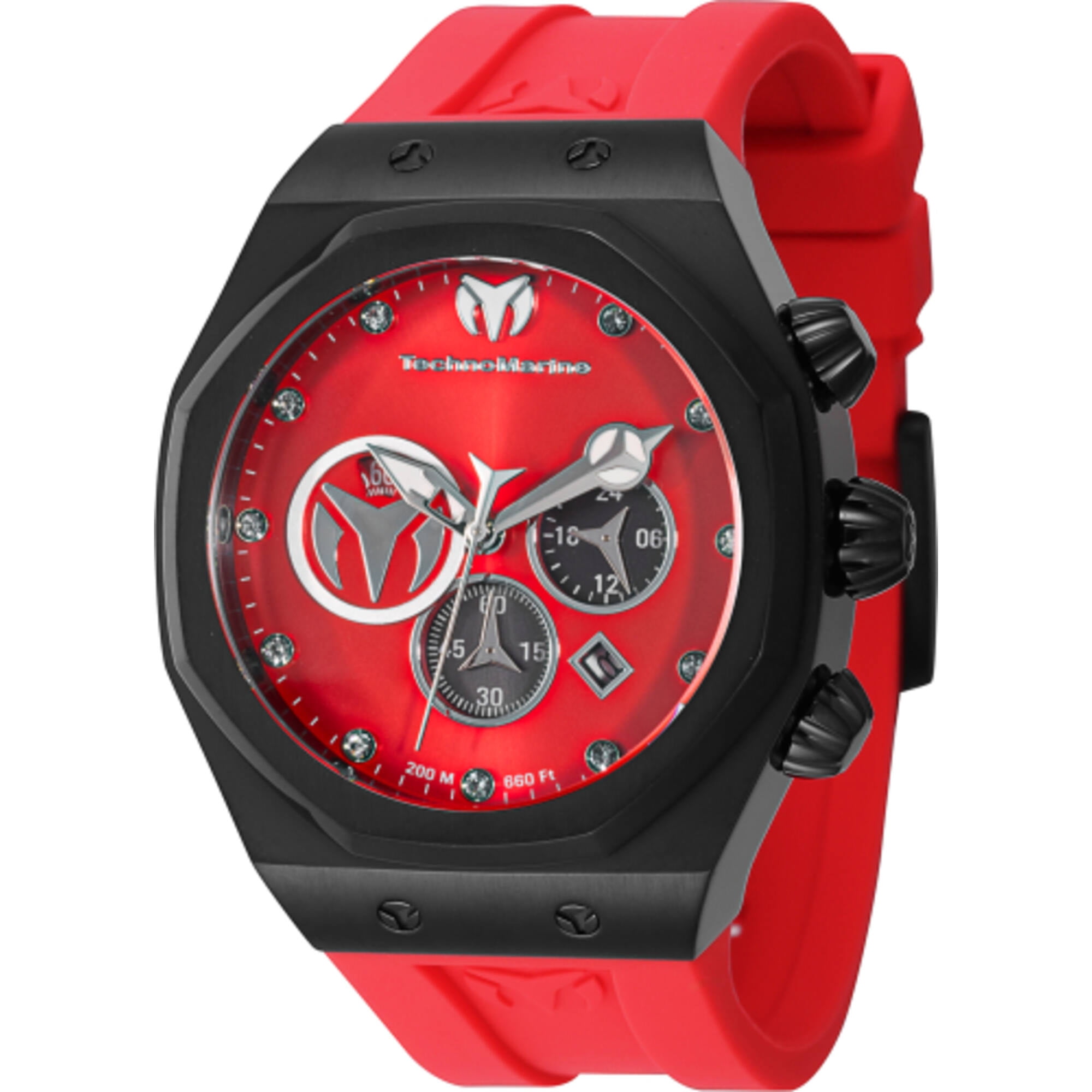 Technomarine Reef Sun Chronograph Quartz Red Dial Men's Watch TM-523003 ...