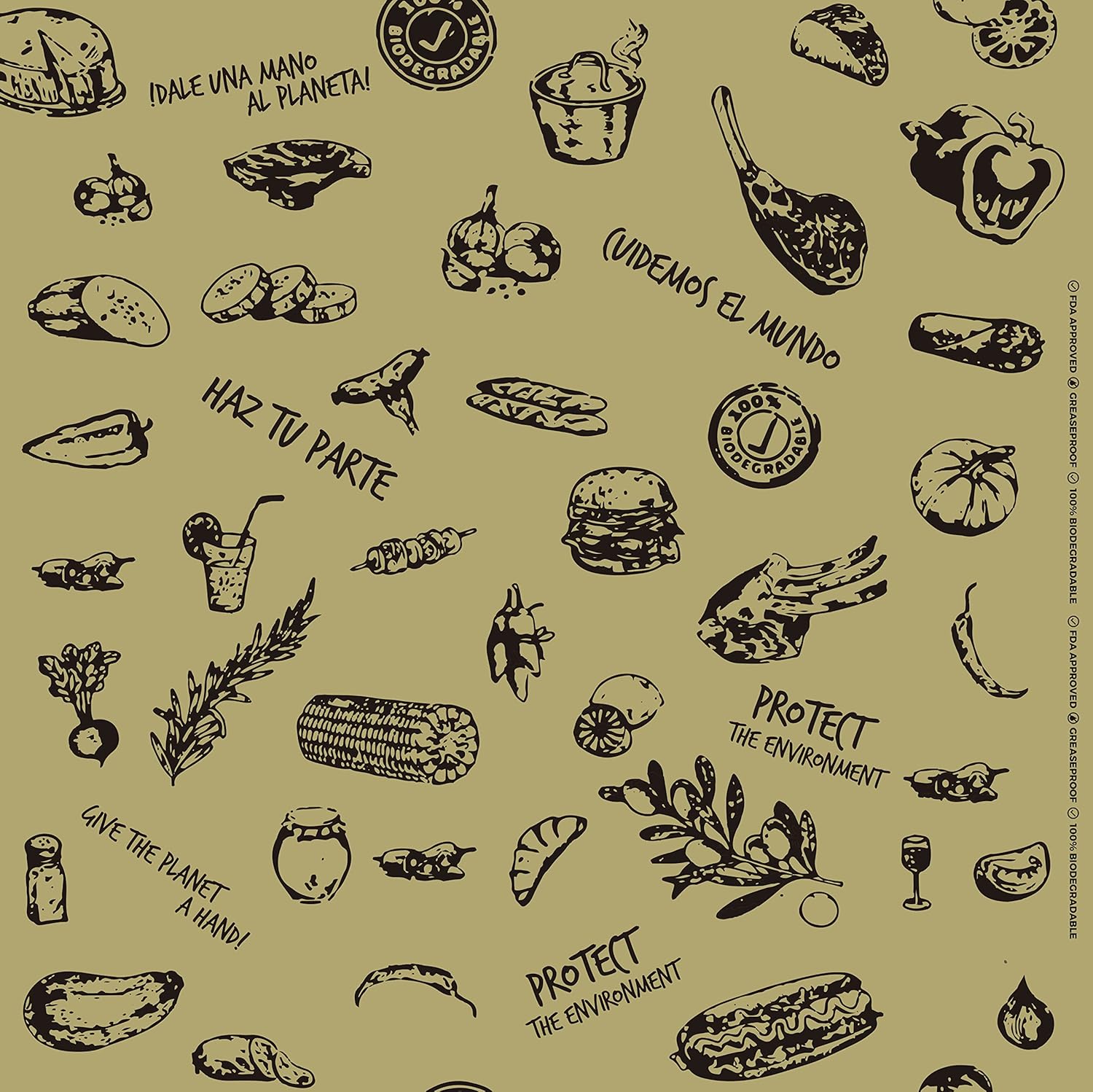 Technopaper Premium Deli Paper 12" X 12" - 500 Pack - Water & Grease ...