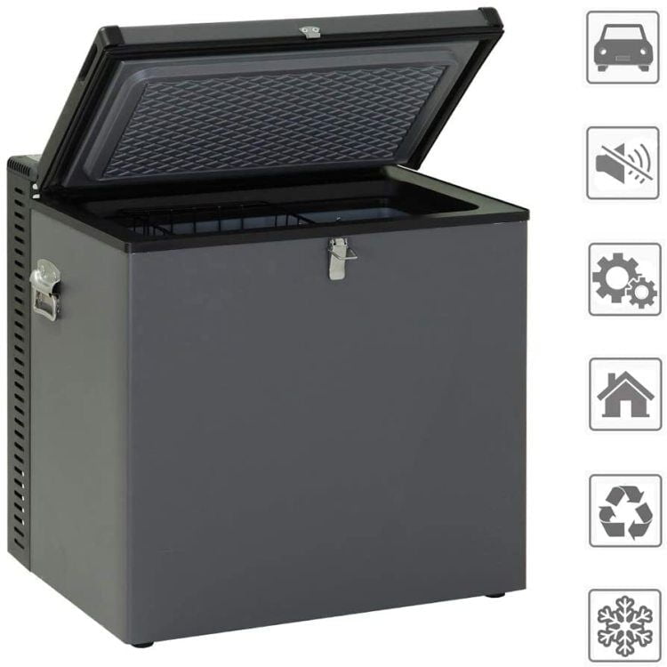 Techomey Gas Fridge 2.4 Cu ft Chest Freezer Refrigerator 12V/110V ...