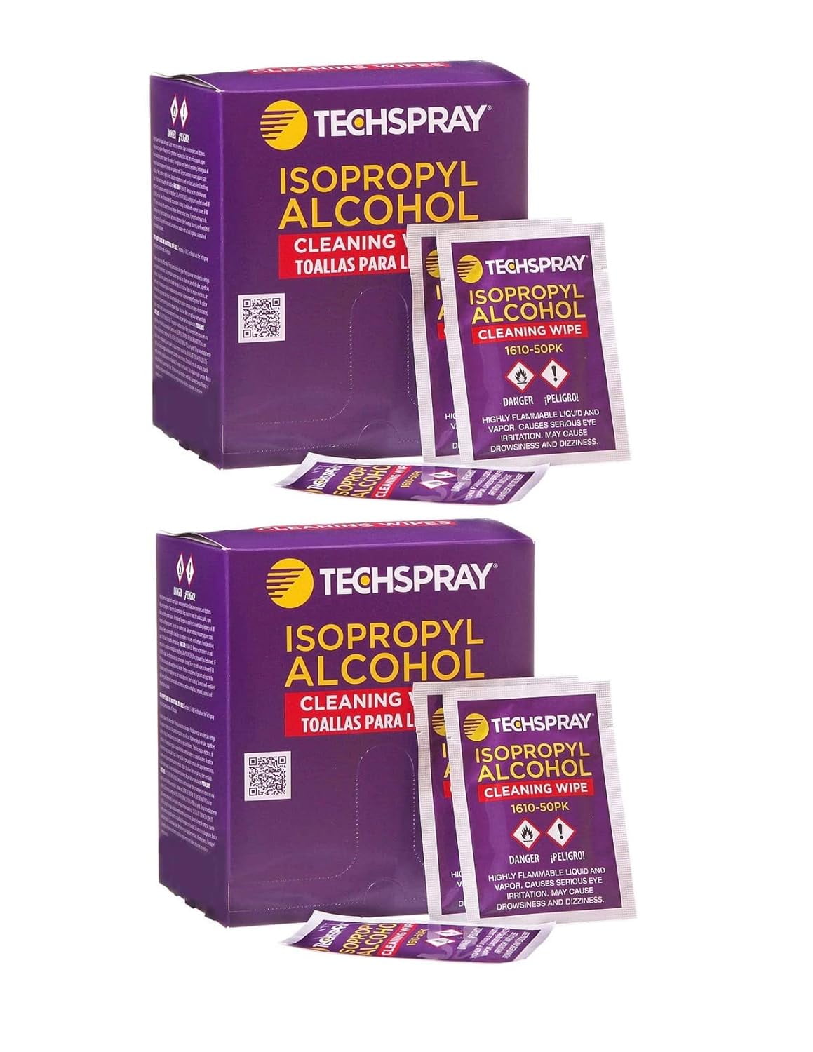 Techspray 1610-50PK Isopropyl Alcohol (IPA) 99.8% Pre-Saturated Wipes Pack of 2 - Walmart.com