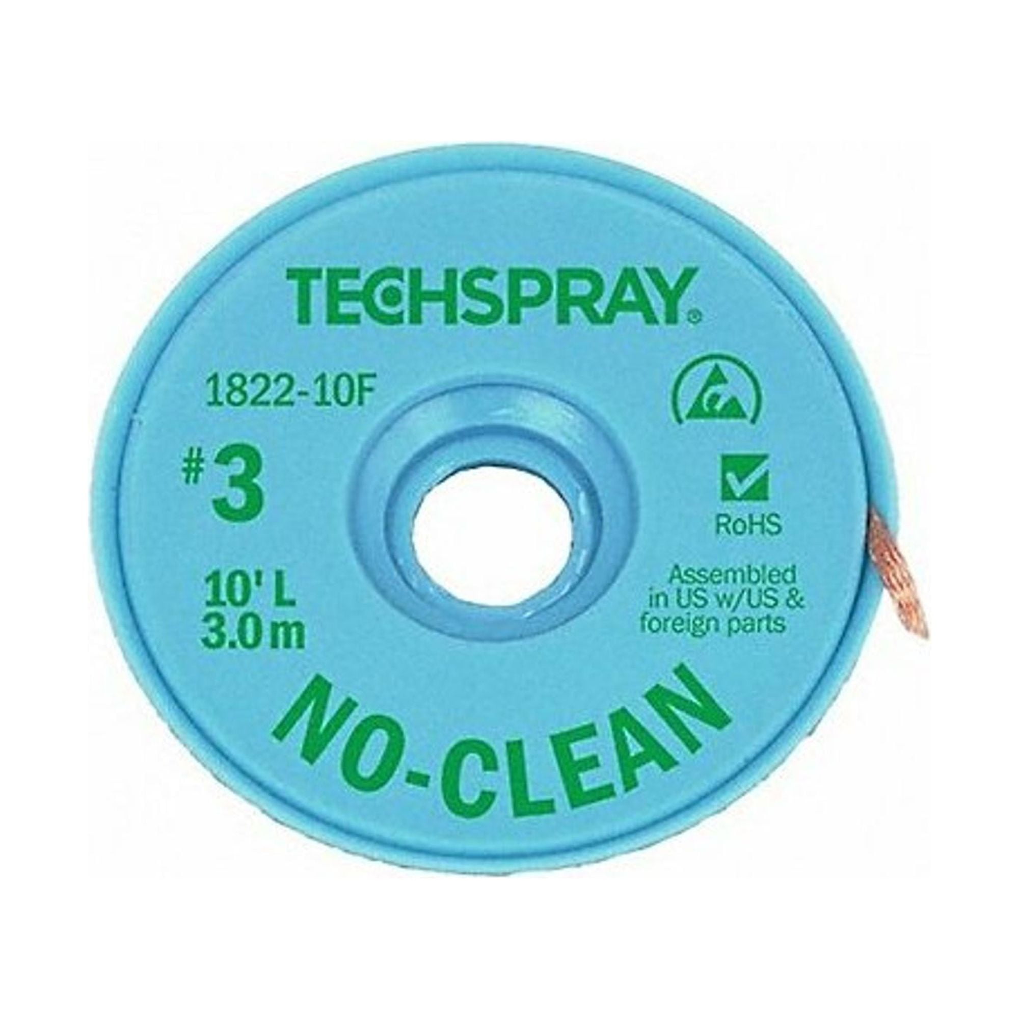 Techspray No-Clean Green No 3 Braid - AS 1822-10F - Walmart.com