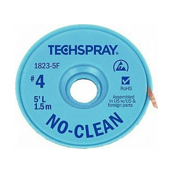 Techspray No-Clean Blue No 4 Braid - AS 1823-5F - Walmart.com