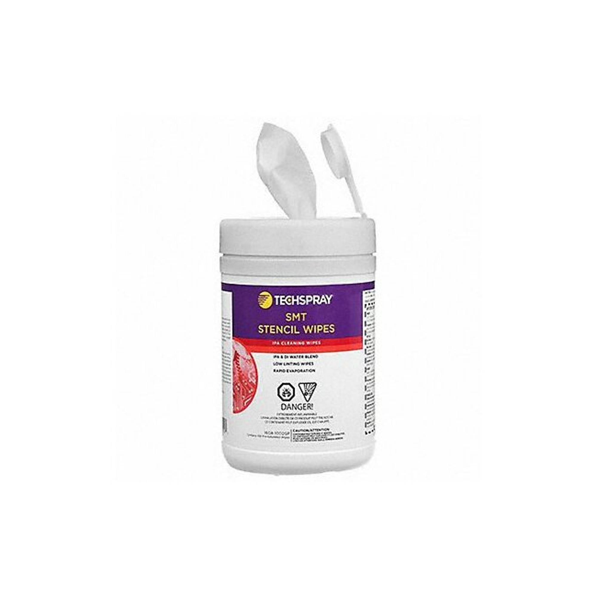Techspray Technical Cleaning Wipes Pop Up Tub 1608-100DSP - Walmart.com
