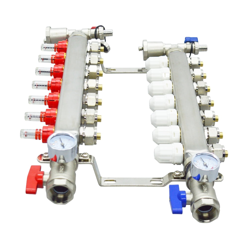 Techtongda 1/2" PEX Radiant Floor Heating Manifold Set Water Separator ...