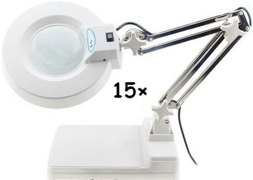 Techtongda 15X Magnifier Light Amplification Table Lamp LED Daylight ...