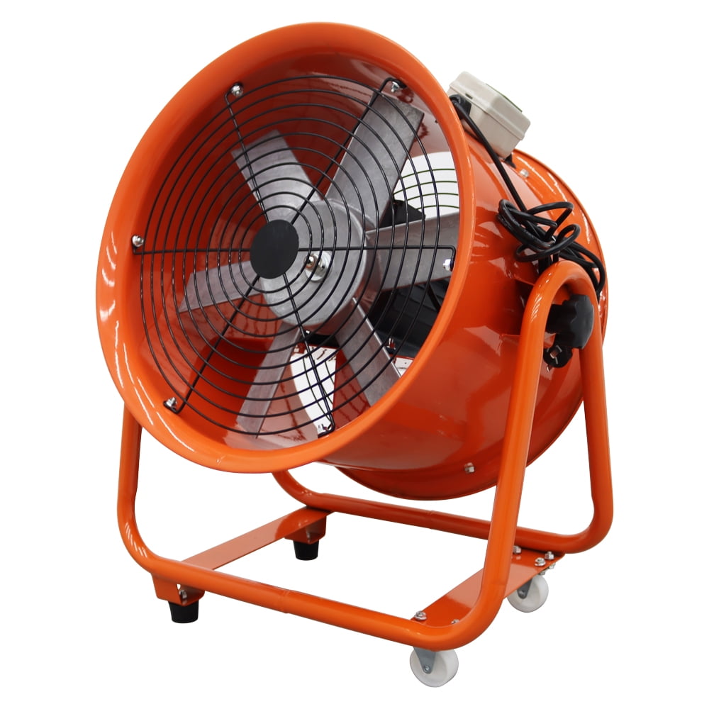 Techtongda 16" Axial Fan Cylinder Pipe Spray Booth Paint Fumes Blower ...