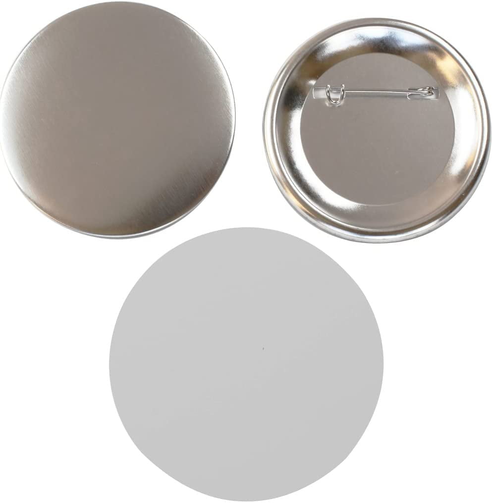 Techtongda 3" 75mm Pin Back Button Parts Round Button Parts Metal ...