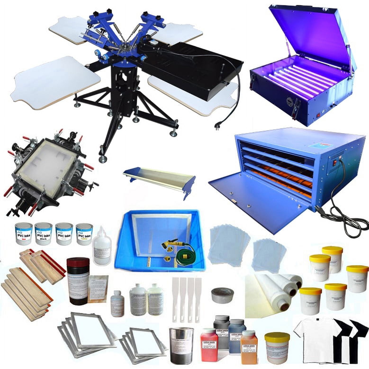 Techtongda 3 Color Silk Screen Printing Kit Screen Printer T-shirt ...