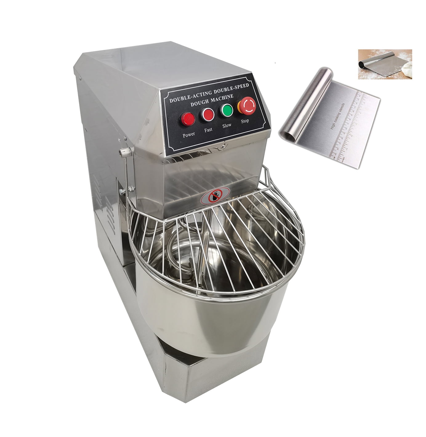 Techtongda 30QT Stainless Steel Commercial Electric Dough Mixer with Baking Bowl for Kitchen ...