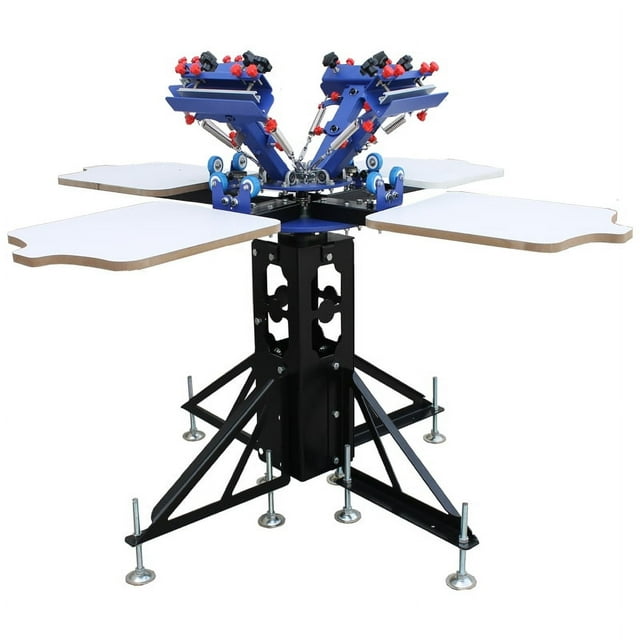 Techtongda 4 Color 4 Station Sik Screen Printing Machine Press Screen ...